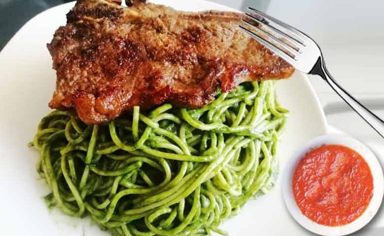 Tallarín Verde Peruano 【 Recetas Fáciles